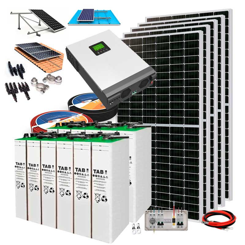 Kit Solar 24V 2000W con Inversor Híbrido – WCCSOLAR
